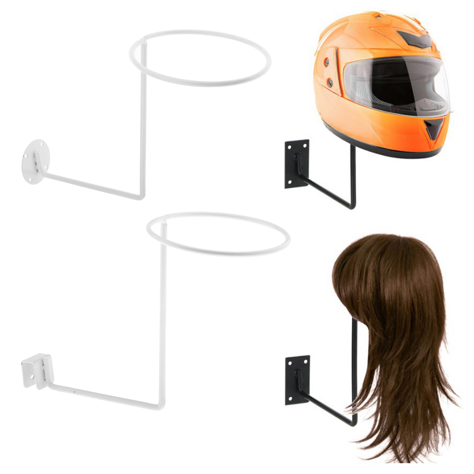 Wit Stand Helm Houder Wandmontage Opslag Stand Haa... – Vicedeal