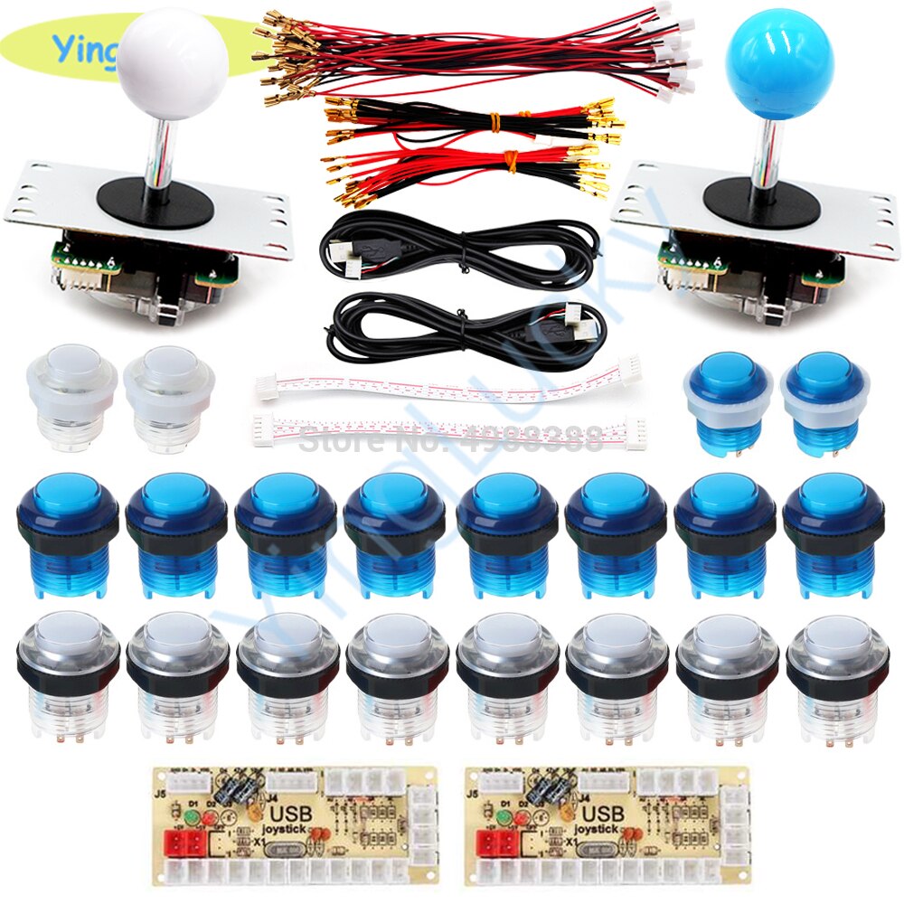 2 spelers DIY Arcade Joystick Kits Met 20 LED Arca... – Grandado