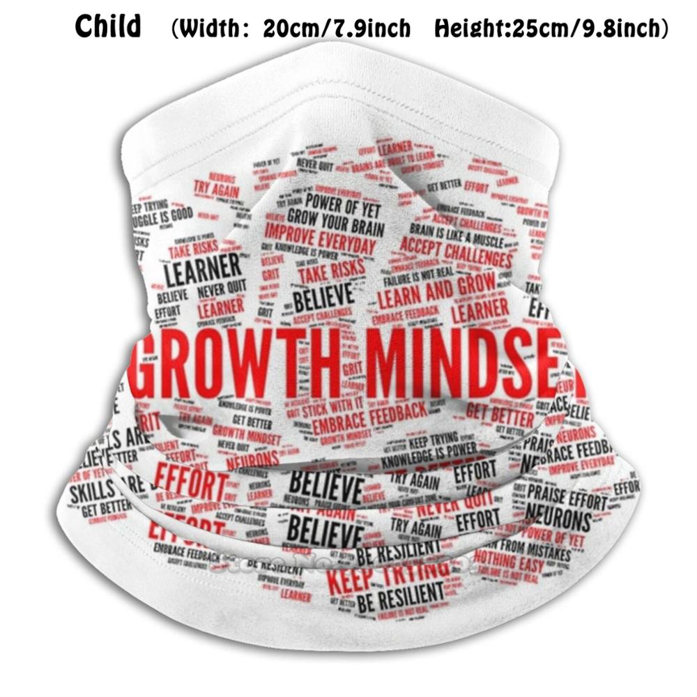 Growth Mindset Word Cloud Brain Bandana Scarf Mask... – Grandado
