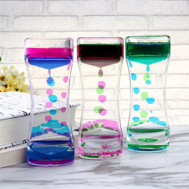 3pcs Double Colors Oil Hourglass Liquid Motion Bub... – Grandado