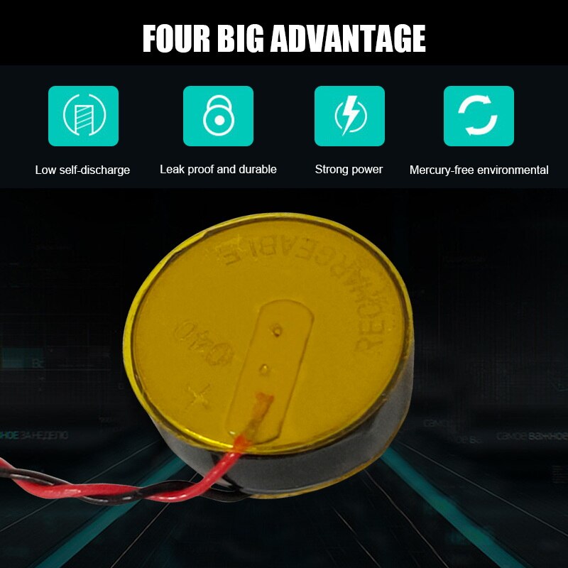 Batterie Lithium Rechargeable avec fil, LIR1040, 3... – Grandado