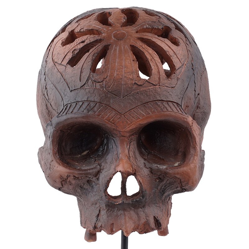 HeyMamba Resin Human Head Skull Statues Display Sk... – Vicedeal