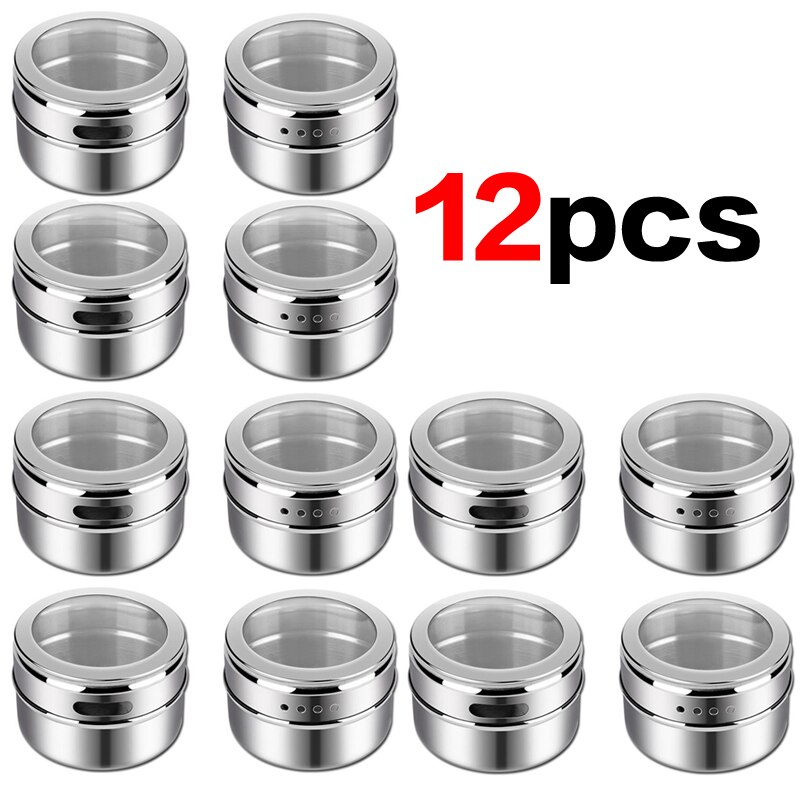 stainless steel Magnetic Spice Jar seasoning pot s... – Grandado