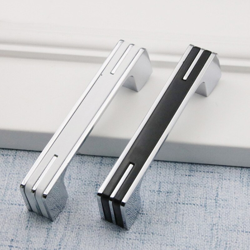 Simple Moder Style Black Cabinet Handles Zinc Allo... – Vicedeal