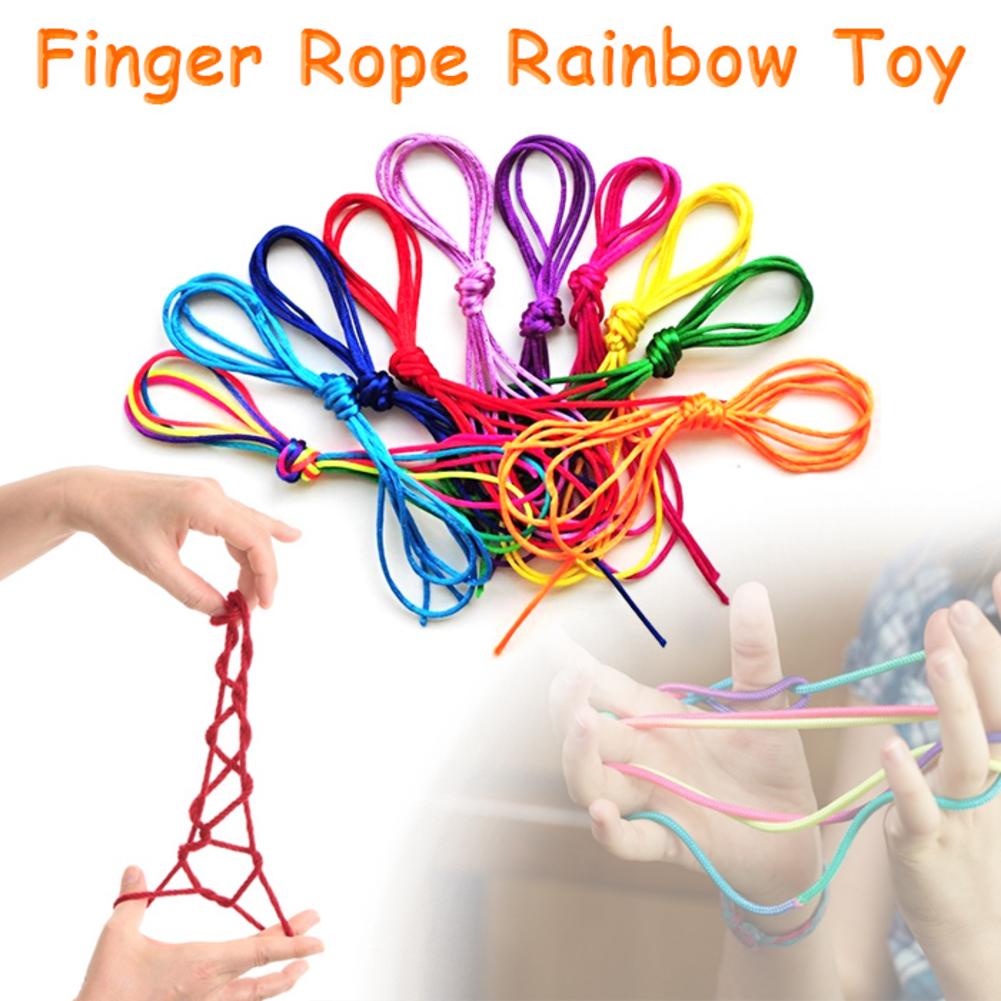 Finger String Set Rainbow Rope Skill Game Toys For... – Grandado