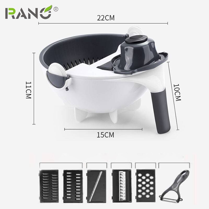 RANO Large-capacity Multifunctional Rotary Vegetab... – Grandado