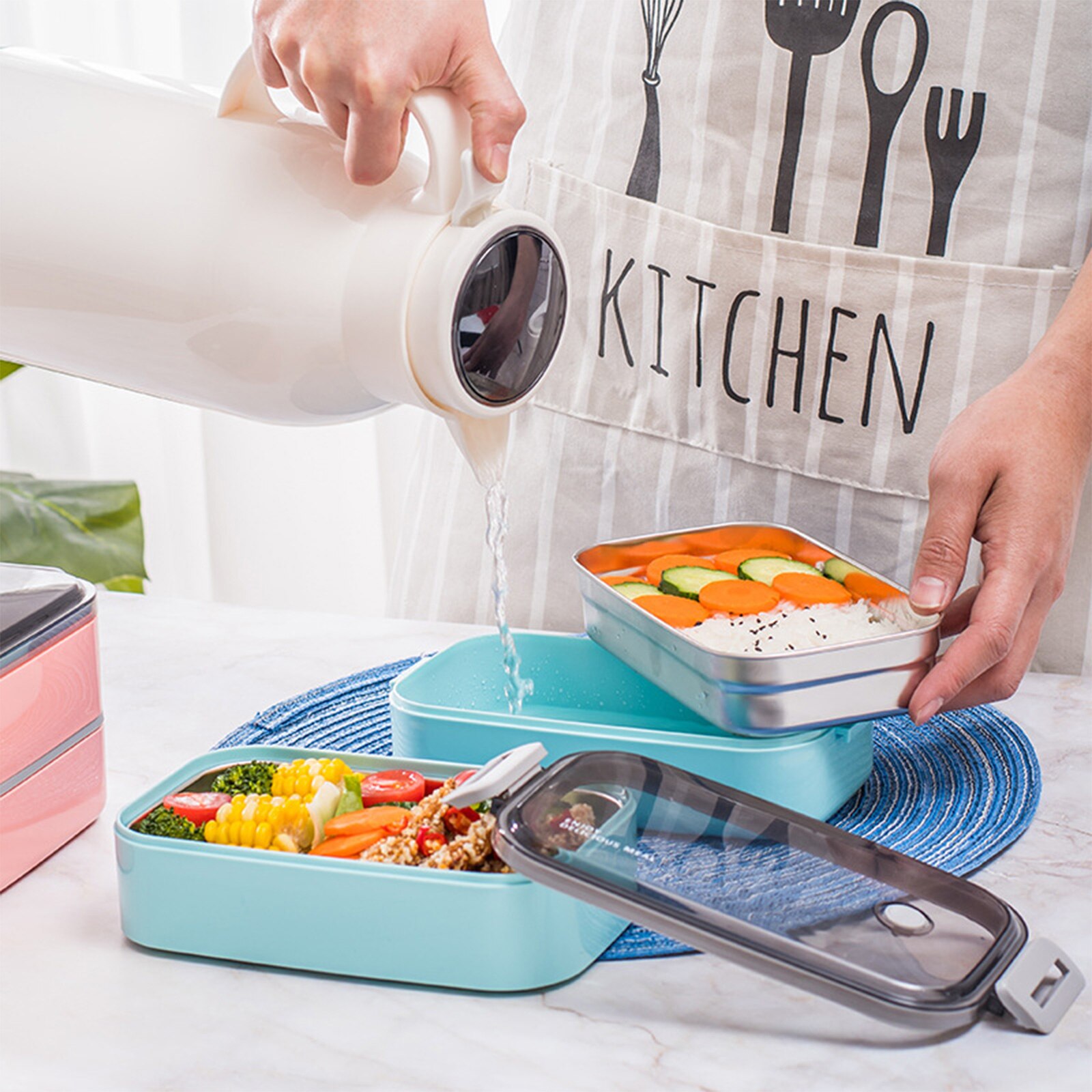 Double-Layer Bento Lunch Box Leakproof Lunch Conta... – Vicedeal