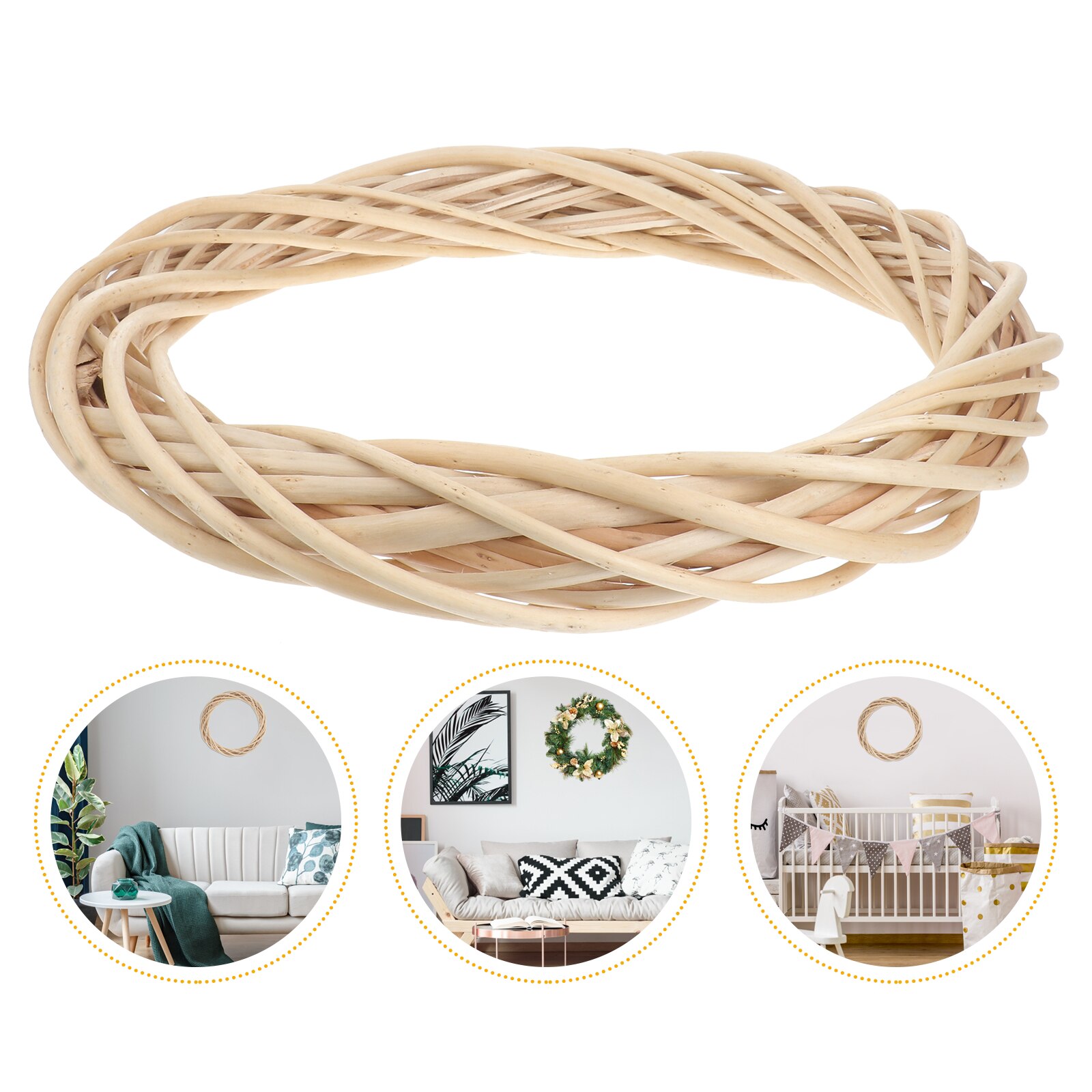 Grapevine Wreath Vine Branch Wreath Decorative Woo... – Grandado