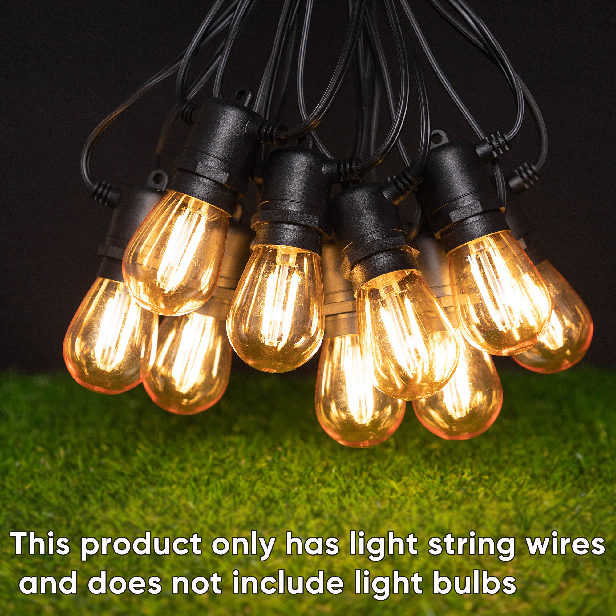 E27 Outdoor String Light Stringer E26 Light Socket... – Grandado