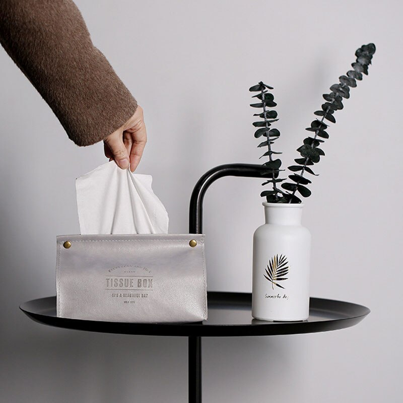 Nordic Leather Tissue Box Nakin Paper Bag Napkin T... – Grandado