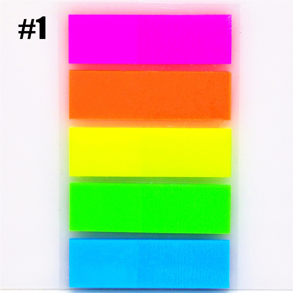 1 Pack Index Tags Fluorescent Color Self Adhesive ... – Vicedeal