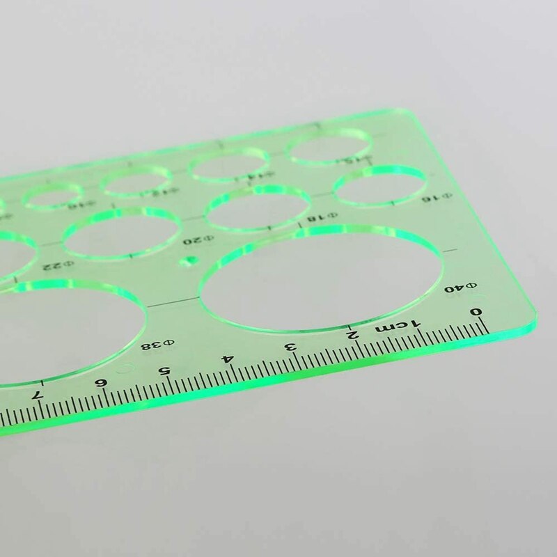 9 Pieces Drawings Templates Measuring Geometric Ru... – Vicedeal