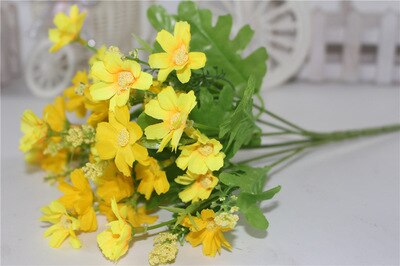 1 Boeket 7 Tak 28 Heads Leuke Zijde Daisy Kunstmat... – Grandado