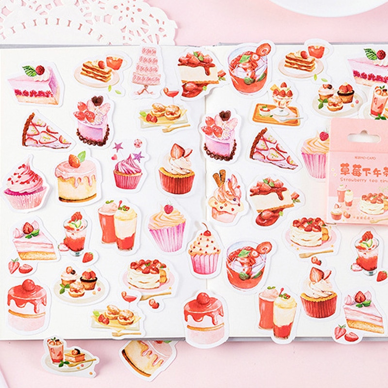 46 Sheets Cute Sweet Cake Sticker For Kids Decorat... – Grandado