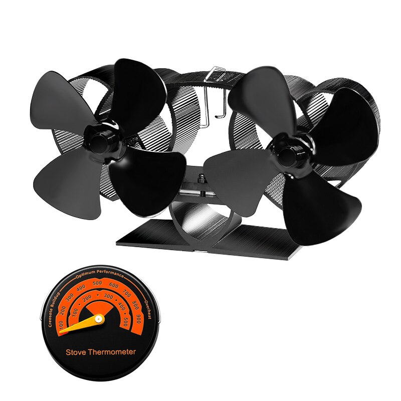 8 Blades Dual Head Blade Fireplace Fan Upgrade Hea... – Grandado
