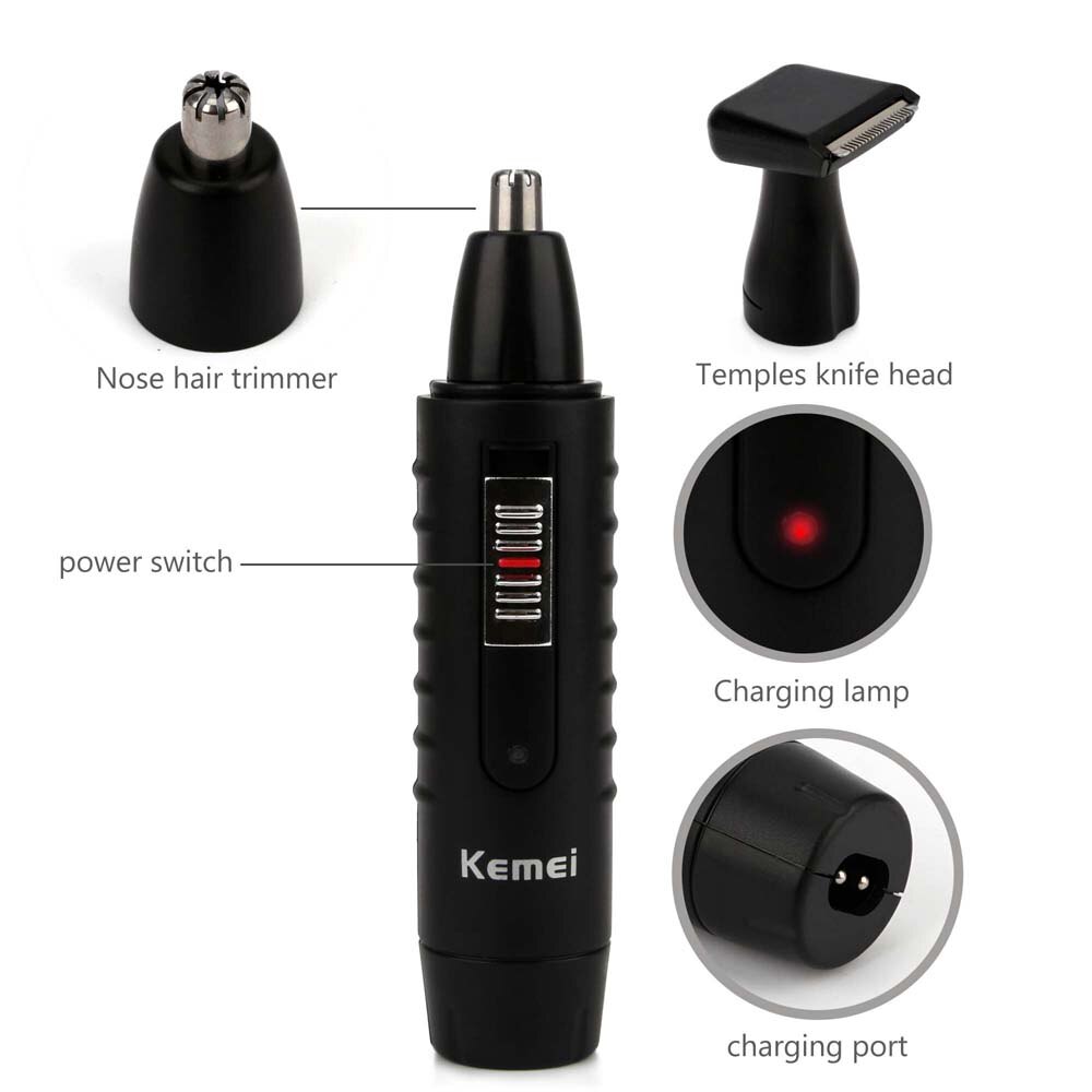2 in 1 Electric Nose Trimmer Rechargeable Hair Tri... – Grandado
