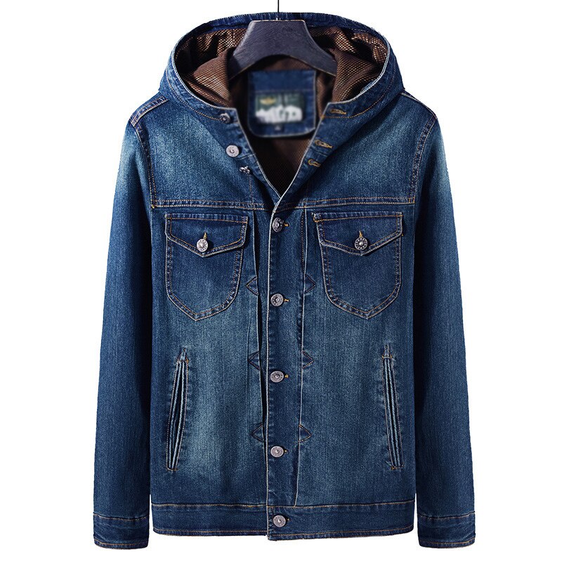 Winter Men's Hooded Denim Jacket coat Outdoor Casu... – Vicedeal