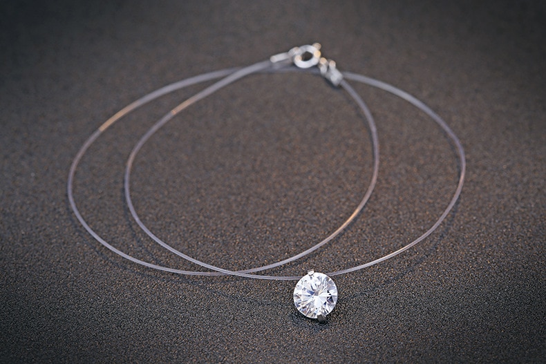 Moonso 925 Sterling Silver Invisible Chain Lines N... – Grandado