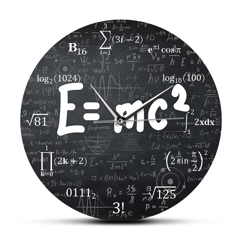 Digital Wall Clock Large Display E=mc2 Math Formul... – Grandado