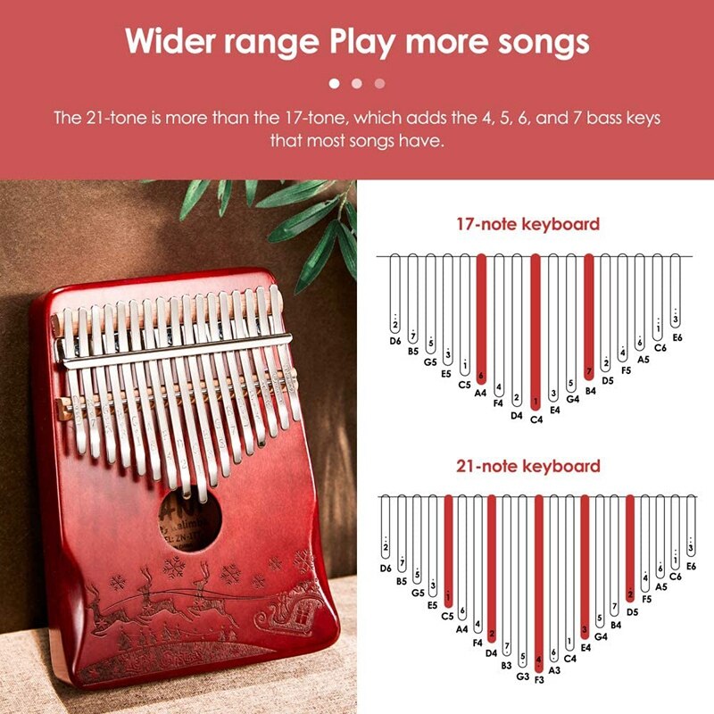 ZANi 17 Keys Kalimba,Thumb Finger Piano,Wooden Mus... – Grandado