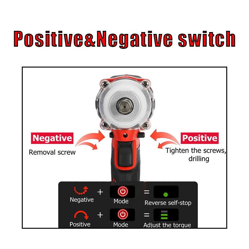 18V 520N.m. Li-Ion Cordless Impact Wrench Driver 1... – Grandado