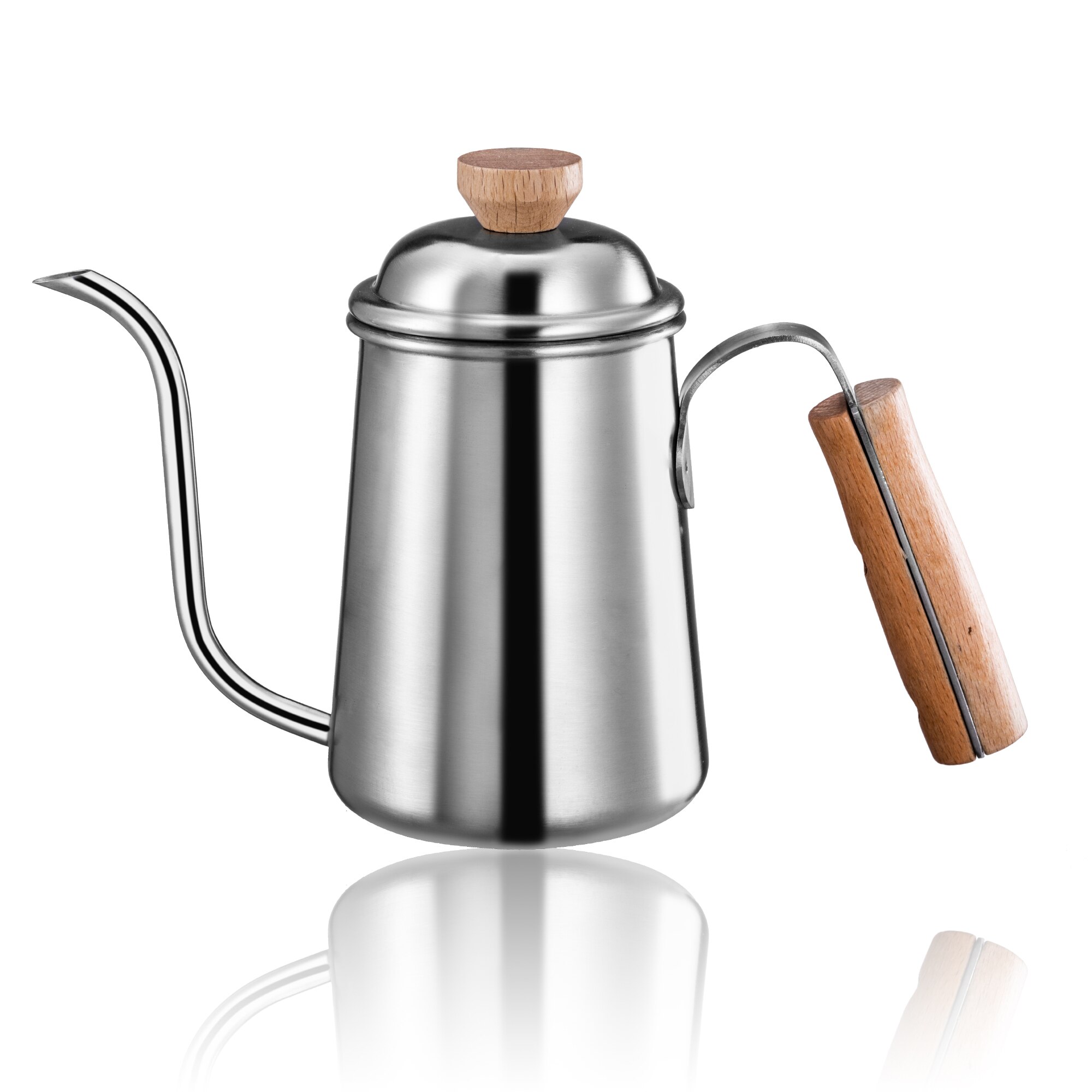 650ml/22oz Stainless Steel Coffee Kettle With Wood... – Grandado