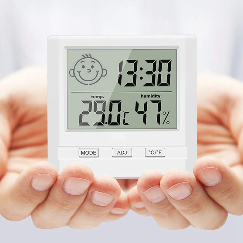 Digital Indoor Hygrometer Thermometer With Time Di... – Grandado