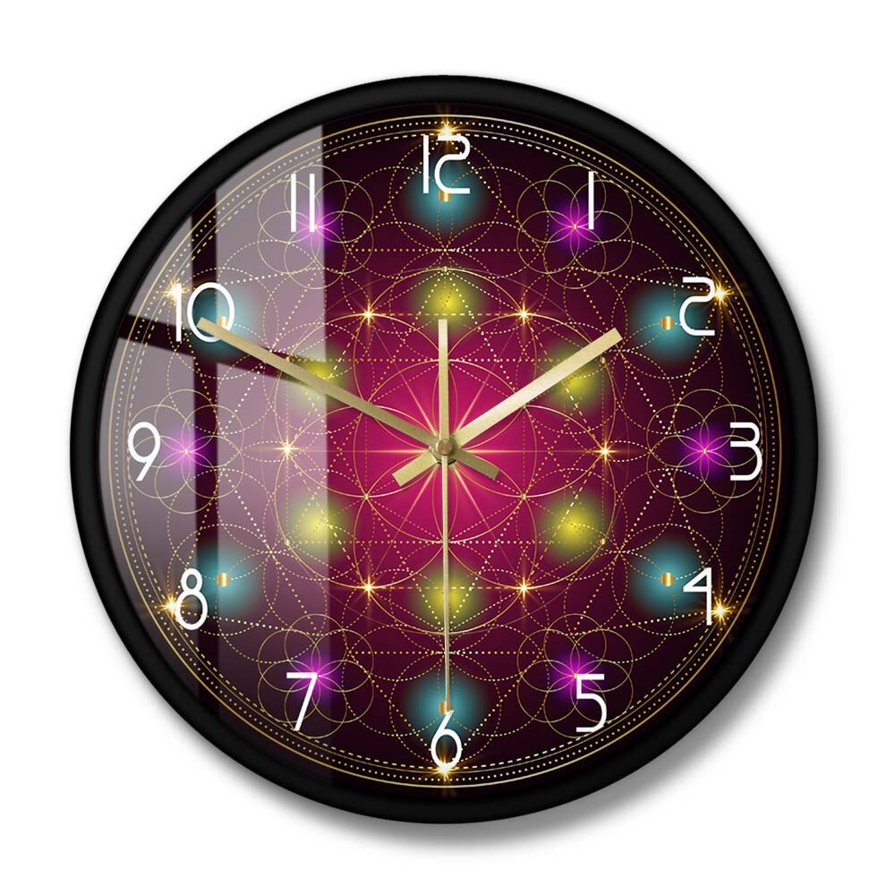 Seed Of Life Symbol Modern Wall Clock Mandala Flow... – Vicedeal