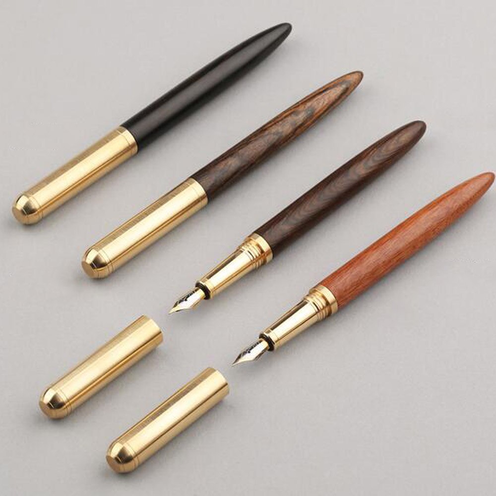 luxurious brass classic fountain pen Red wood Pear... – Vicedeal