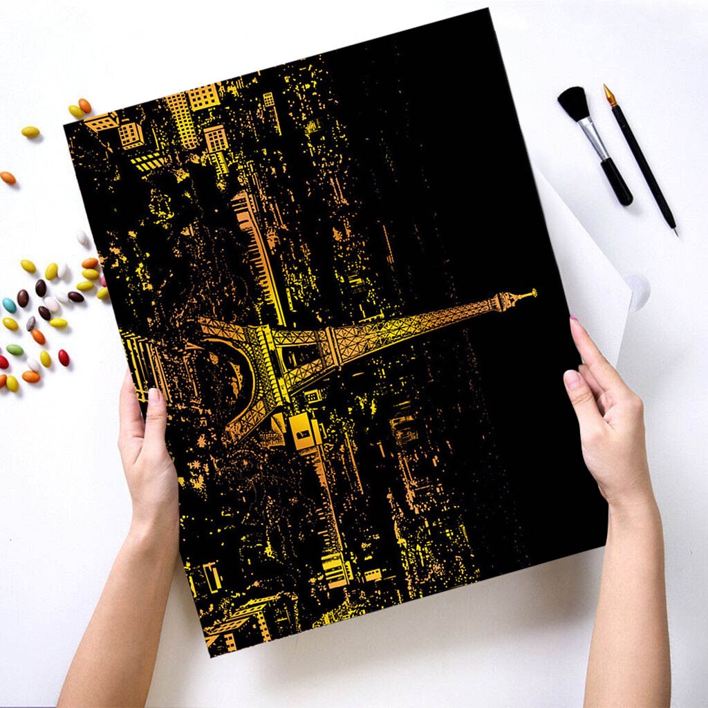 Gold Color Scratches Painting Teen Adult Scratches... – Vicedeal