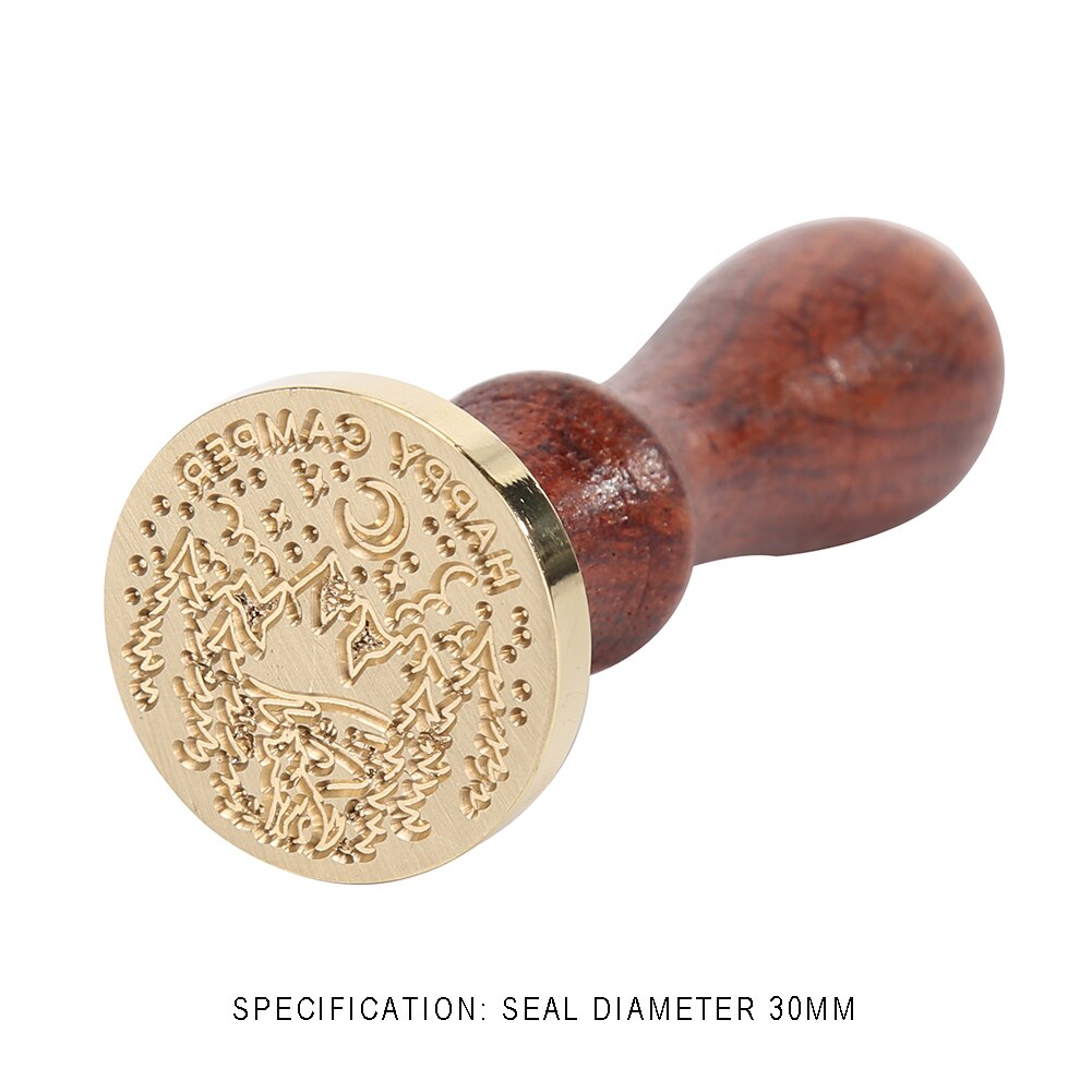 Retro Wax Seal Antique Sealing Wax Stamp Wood Hand... – Grandado