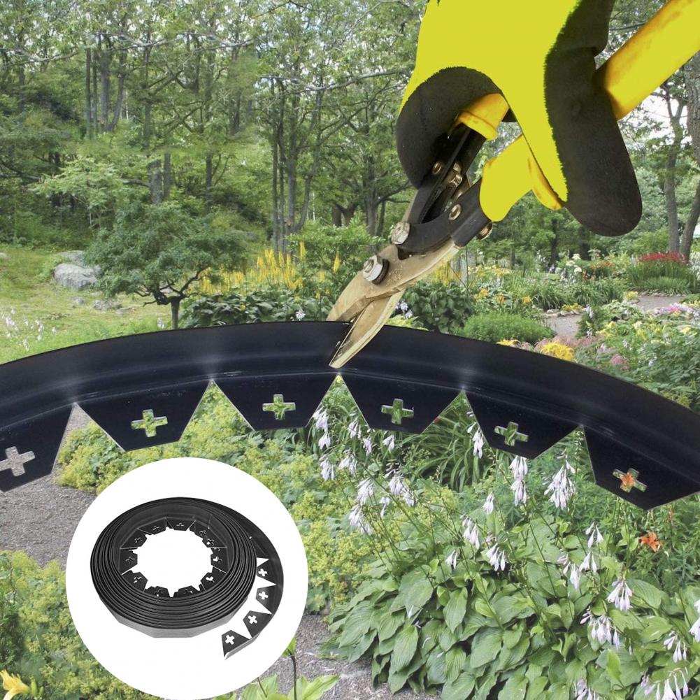 Landscape Edging No Dig Flexible Plastic Weather R... – Grandado