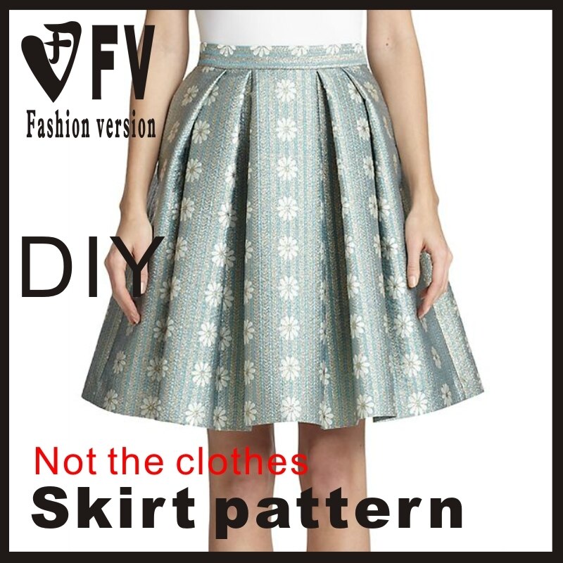 Garment pattern women's pleated skirt half skirt s... – Grandado