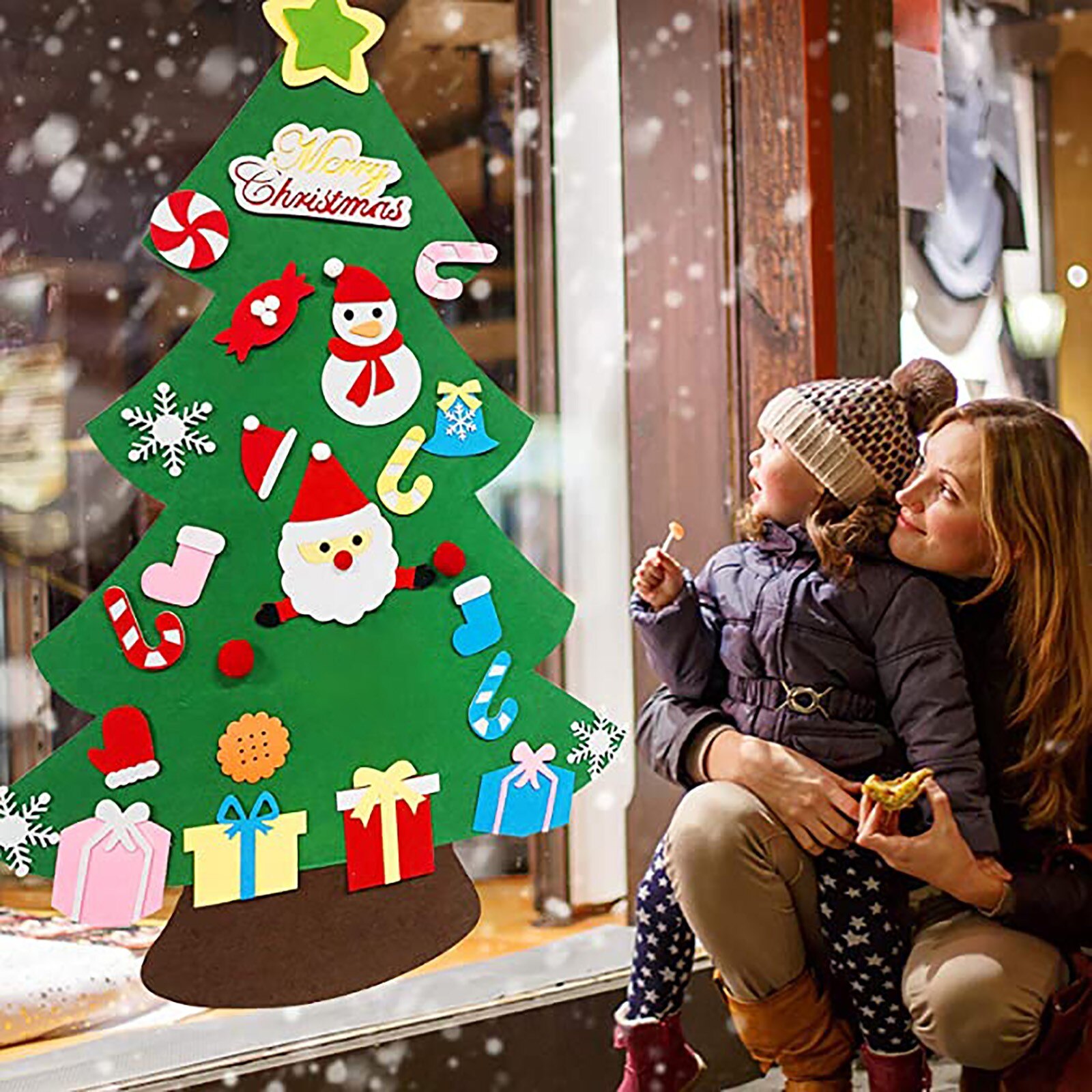 DIY Felt Christmas tree for children Artificial Tr... – Grandado