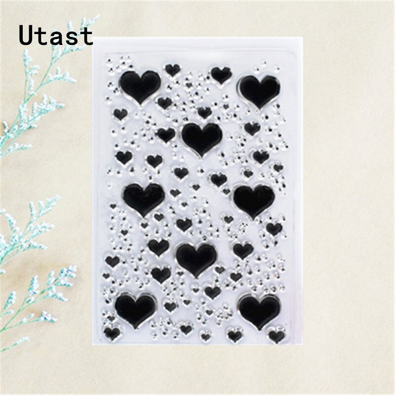 Love Heart Background Clear Silicone Stamps /Trans... – Grandado