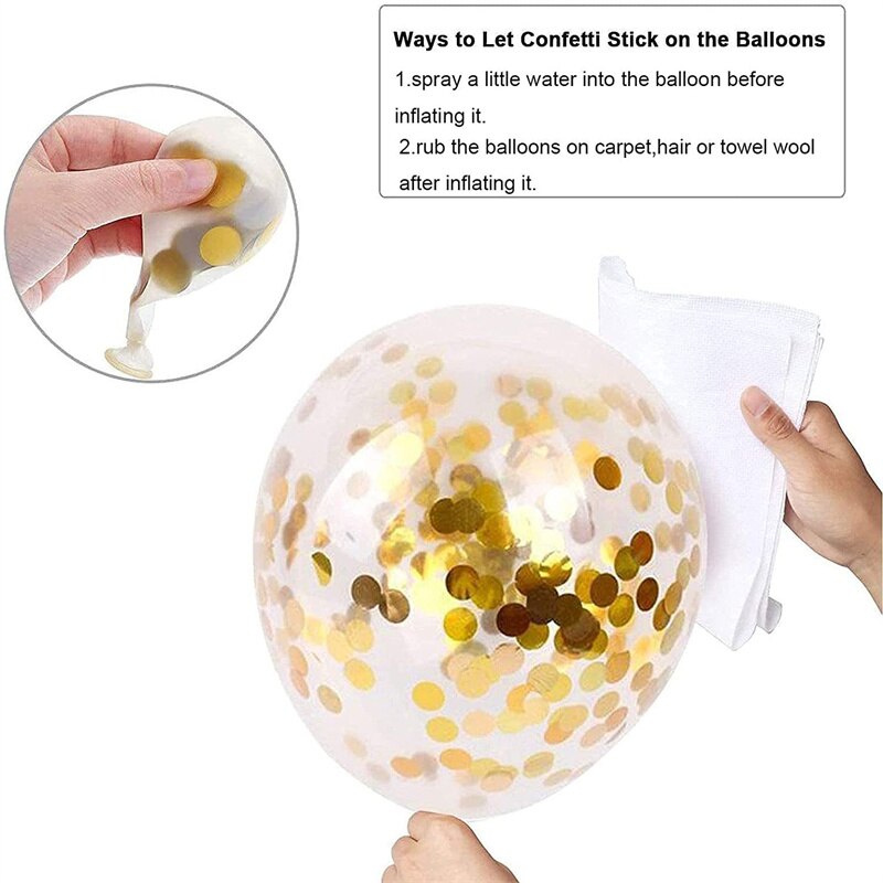 Black Gold Balloon Garland Balloon Arch Kit Confet... – Vicedeal