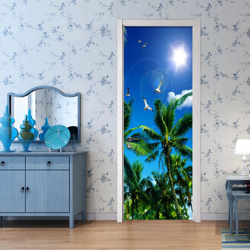 Home Decoration Door Sticker 3D Nature Landscape W... – Grandado