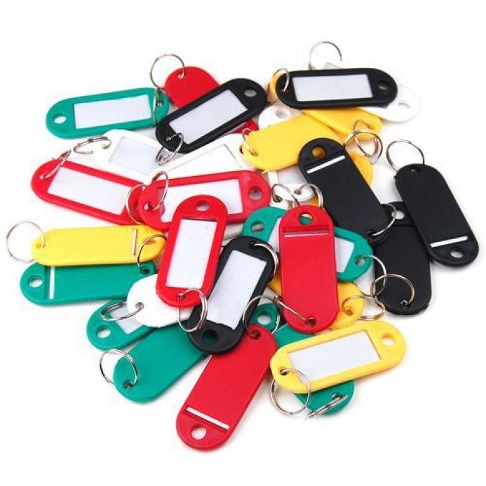 100 Pcs Plastic Key Tags Diverse Sleutelhangers Id... – Vicedeal