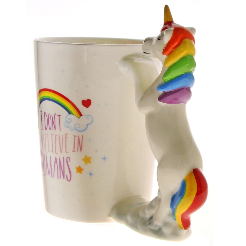 1Piece I Dont Believe In Humans Unicorn Office Mug... – Grandado
