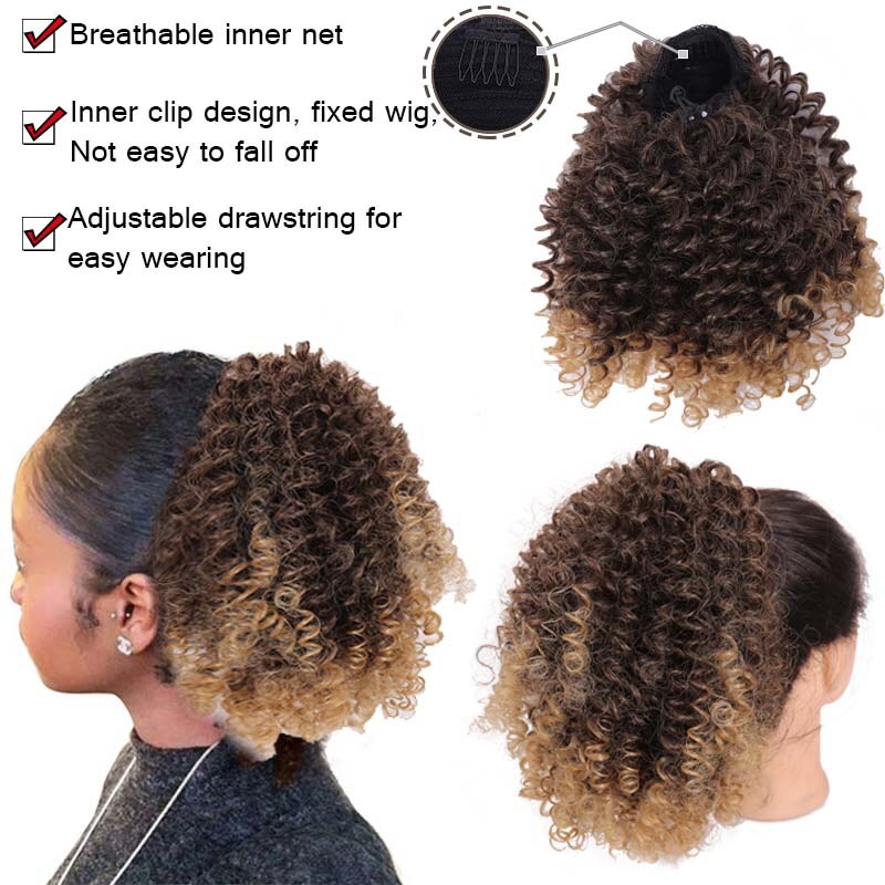 AILIADE-coletas de pelo sintético rizado Afro para... – Grandado