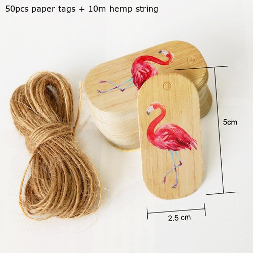 50pcs Cute Flamingo Cartoon Tags Pineapple Cactus ... – Grandado