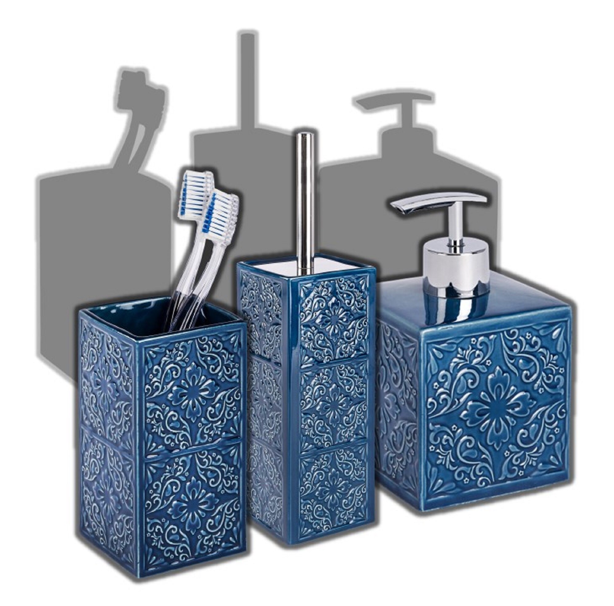 Keramik bad set Cordoba, Blau Wenko – Vicedeal