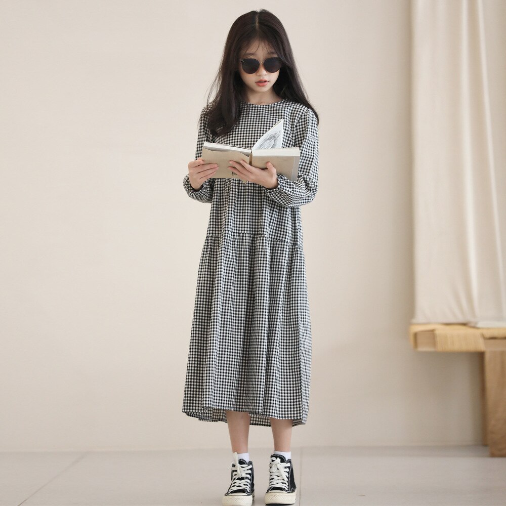 8 Tot 16 Jaar Tiener Kids Plaid Maxi Jurk Meisjes ... – Grandado