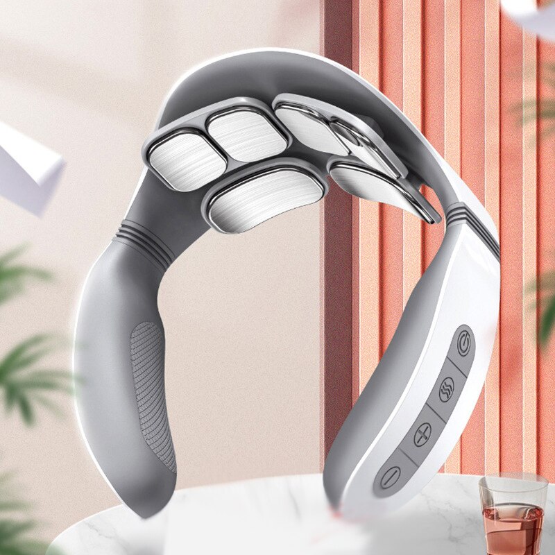 6 Head Electric Neck Massager Smart Voice Cervical... – Vicedeal