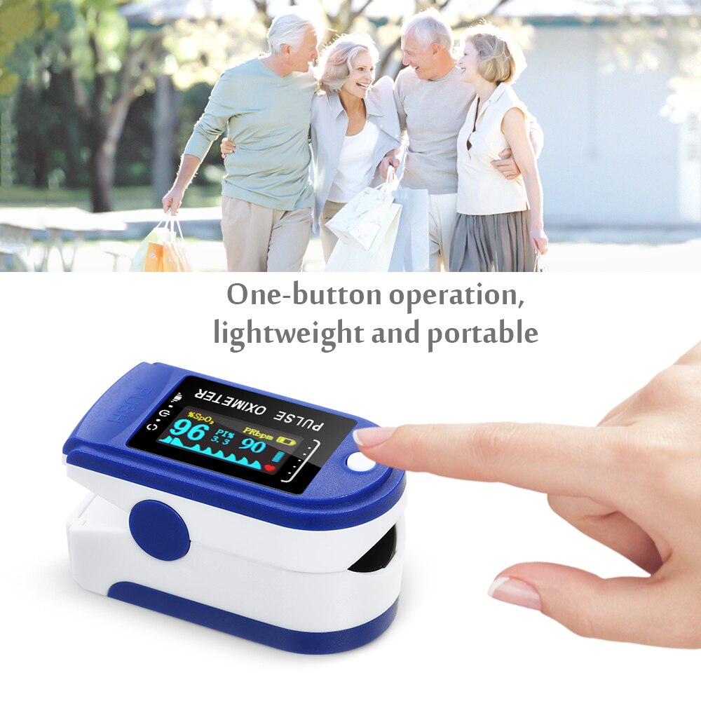 Blood Oxygen Finger Pulse Oximeter Saturation & He... – Grandado