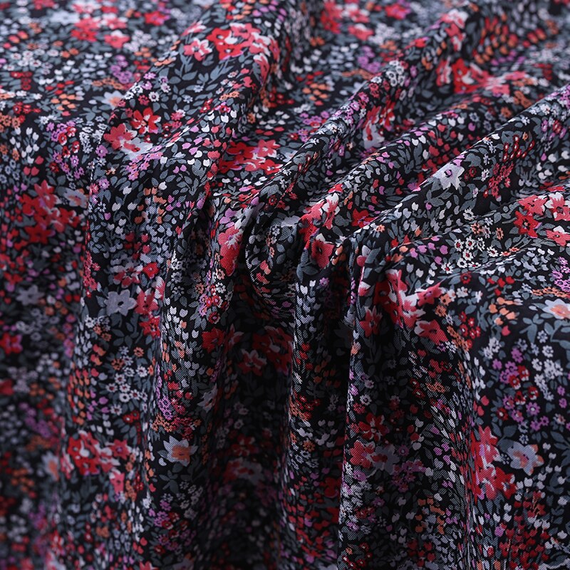 Floral Digital Printed 50%silk 50%cotton 138cm Wid... – Grandado