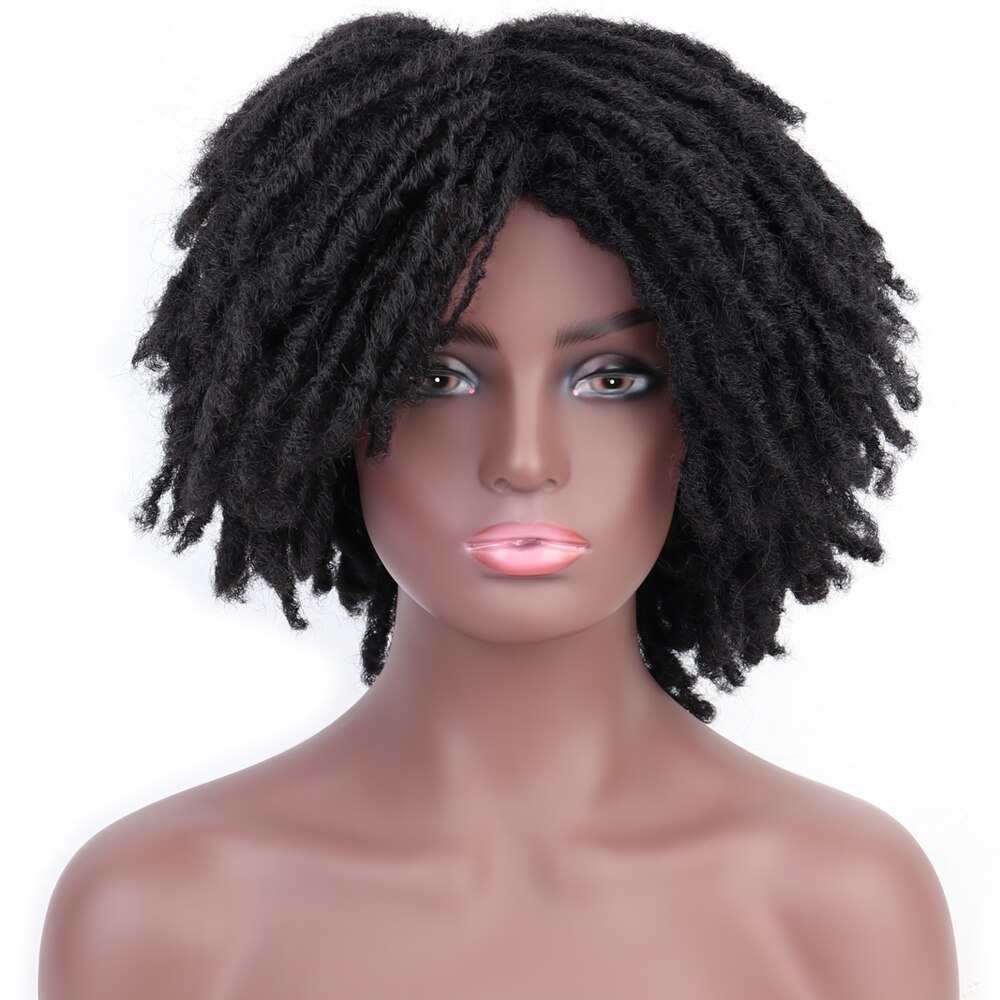 Moderne Koningin Korte Dreadlock Krullend Pruik Tw... – Grandado Moderne Koningin Korte Dreadlock Krullend Pruik Tw... – Grandado