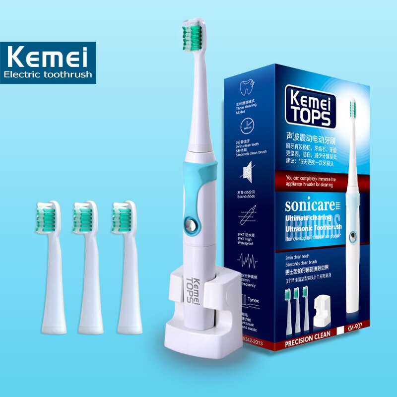 Kemei rechargeable electric toothbrush ultrasonic ... – Grandado