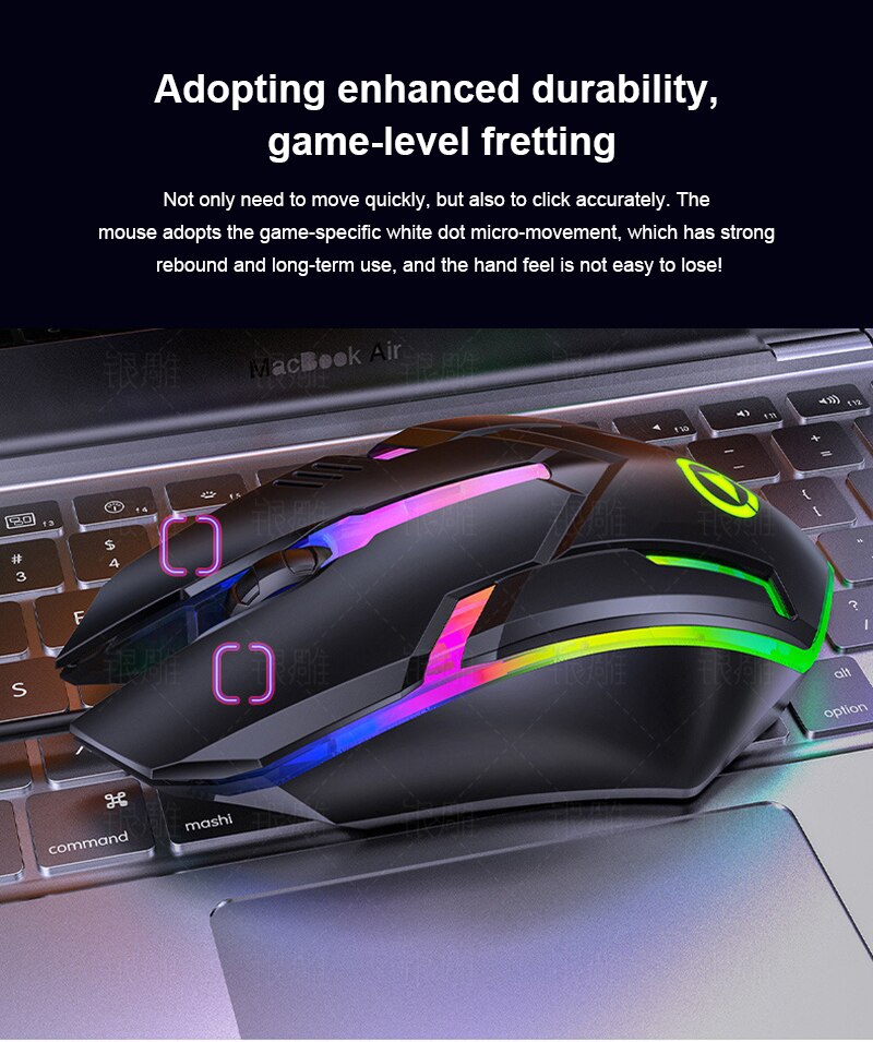 Newest Gaming Mouse With Mix Color LED Light 1200 ... – Grandado