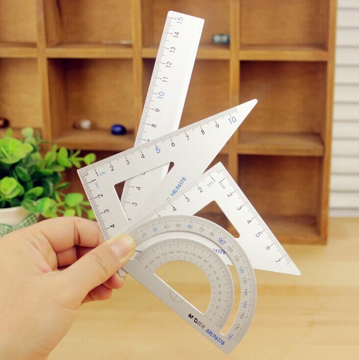 premium metal math sets including protractor 15cm ... – Vicedeal